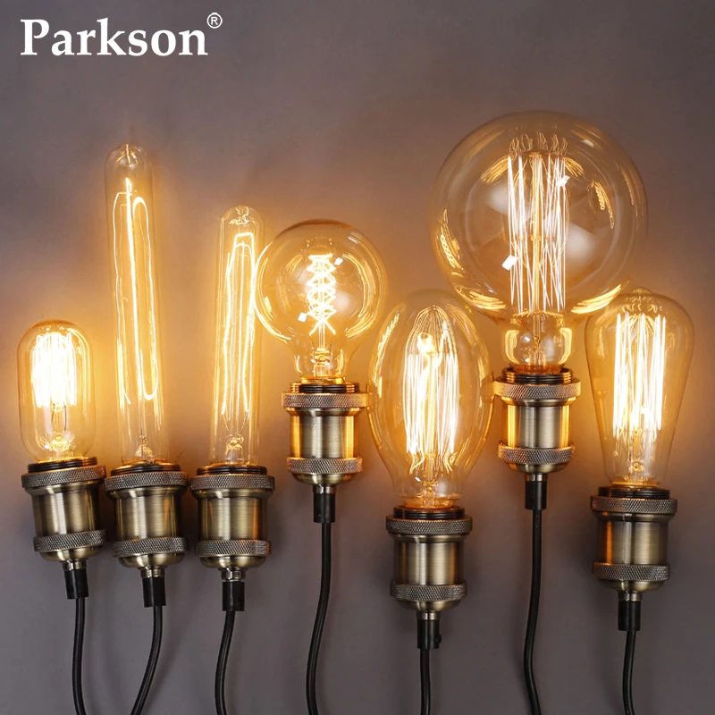 Bombilla Edison Vintage de 220V, E27, 40W, ST64, G125, ampolla, Retro ...