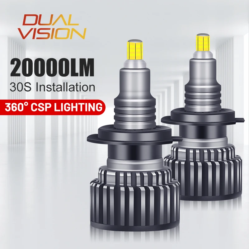 H7-Car-LED-Headlight-360-Turbo-Bulbs-20000LM-DC-12V-Auto-880-881-H27 ...