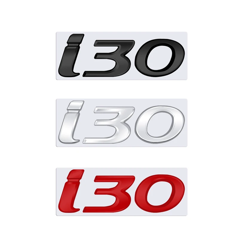 3D-For-Hyundai-I30-Logo-Emblem-Glossy-Black-Chrome-Silver-Red-Metal ...