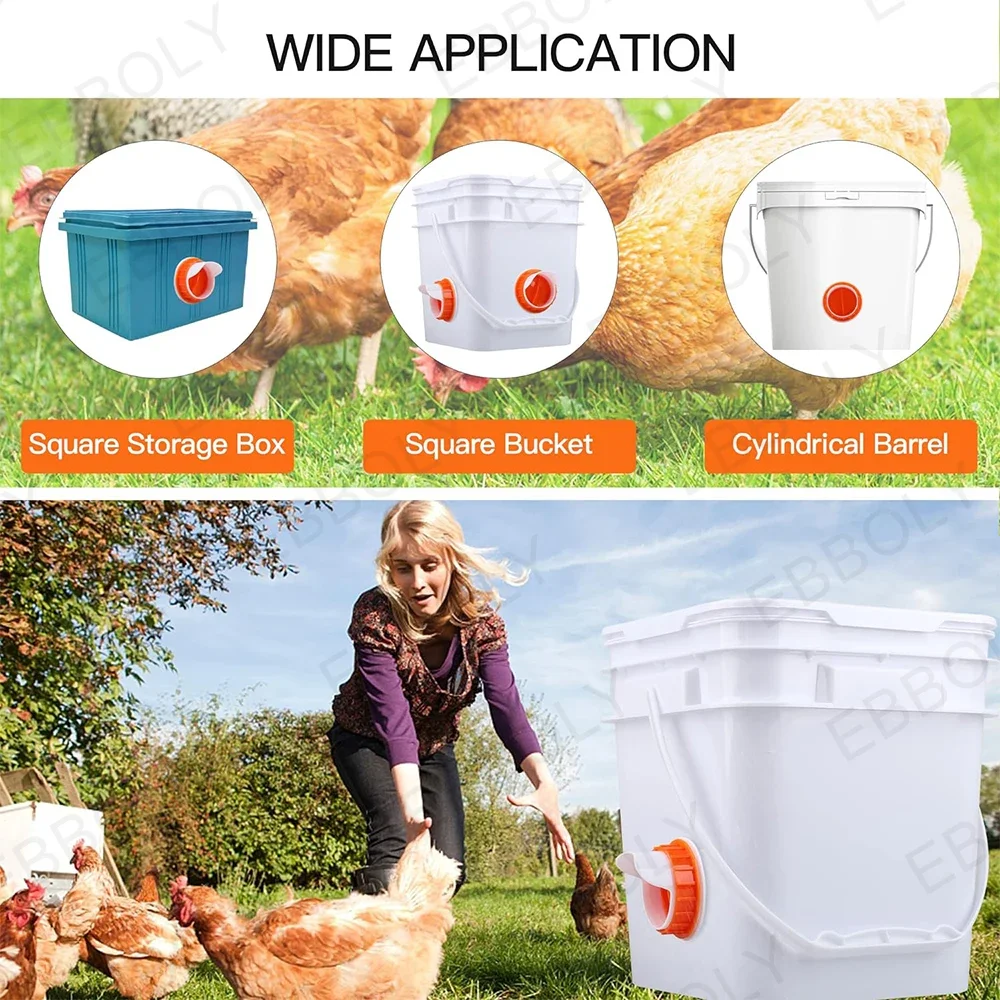 Upgrade DIY Chicken Feeder Poultry Feed Kit Waterproof Mouseproof Hen ...