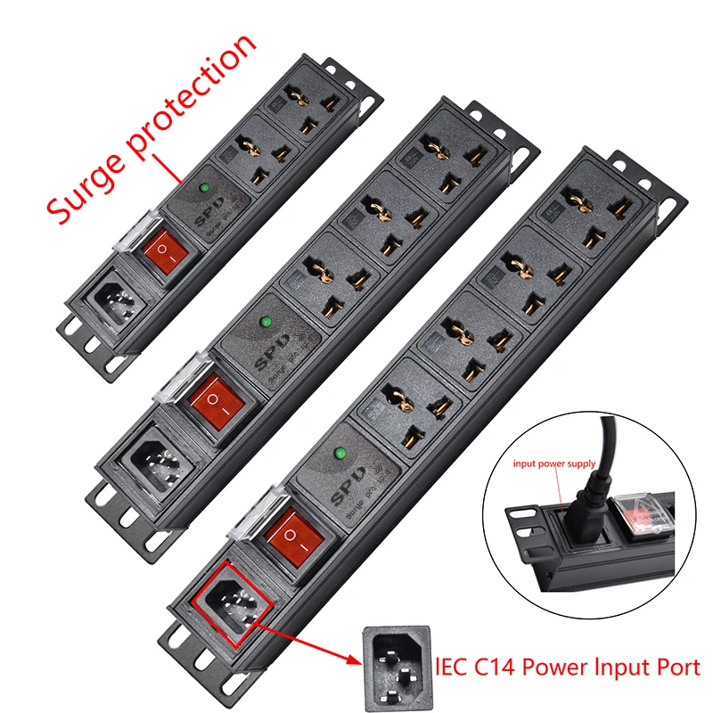 PDU-cabinet-rack-wall-mounted-desktop-power-strip-unit-iec-C14-port ...