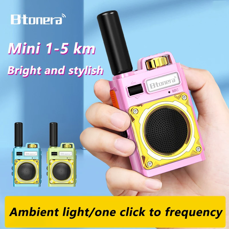 BTONERA 340 Rechargeable Walkie Talkie Small Size Transmitter UHF ...