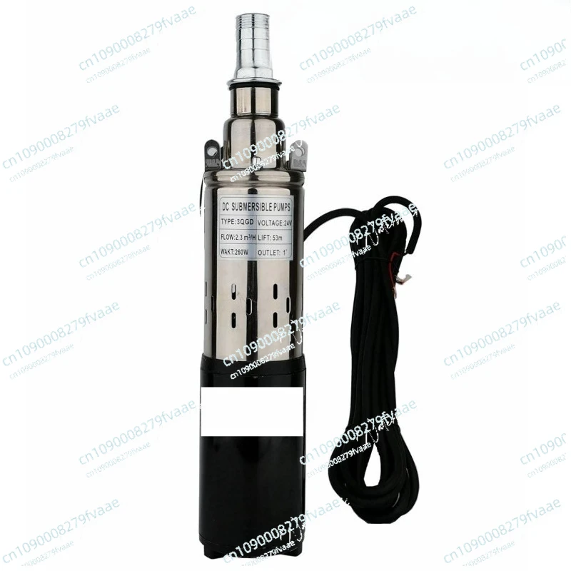 12V DC Solar Pump 24V Deep Well Submersible Irrigation Garden Family ...