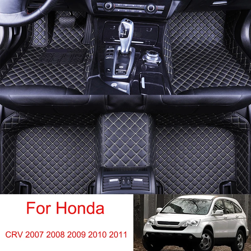 Custom-Car-Floor-Mats-For-Honda-CRV-2007-2008-2009-2010-2011-Leather ...