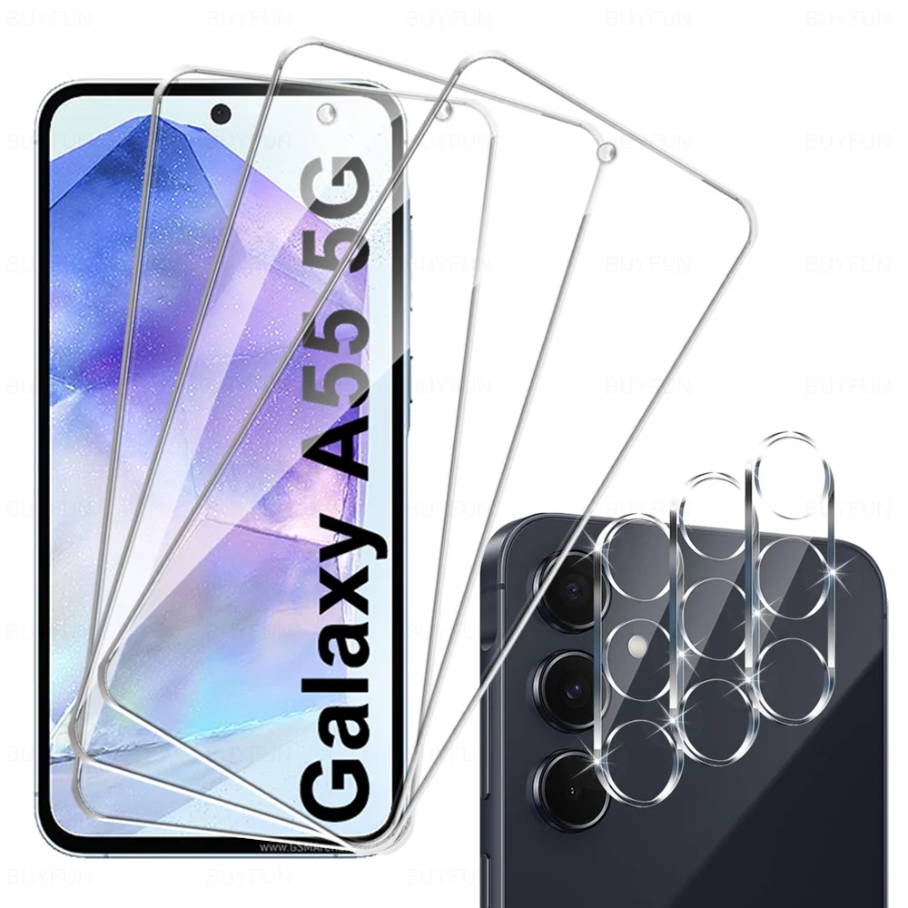 Screen Protector For Samsung Galaxy A55 A56 5G Tempered Glass HD 3D ...