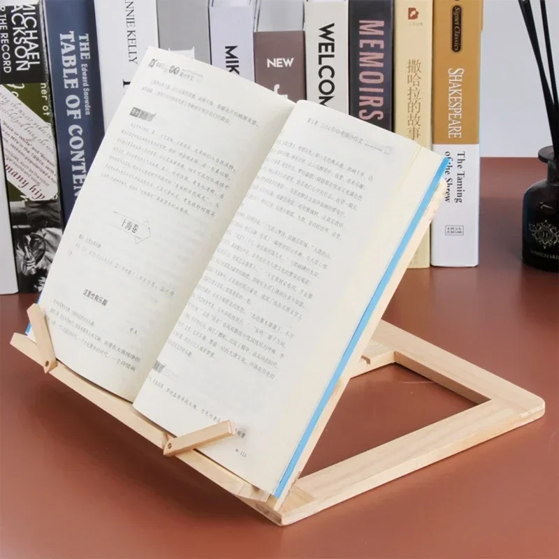 1pc-Foldable-Wood-Bookends-Cookbook-Holder-Rack-Wooden-Reading-Book ...
