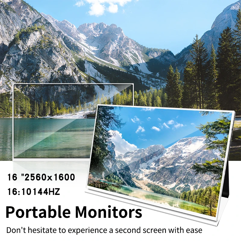 16-inch 2.5K 144Hz Portable Monitor 2560*1600 16:10 100% sRGB Portable ...