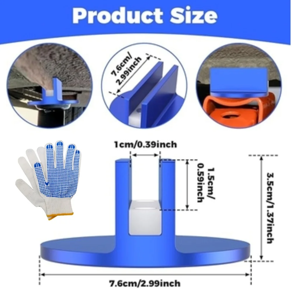 Universal- Aluminum Grooved Magnetic Jack- Pad Jacking Puck Pinch Weld ...