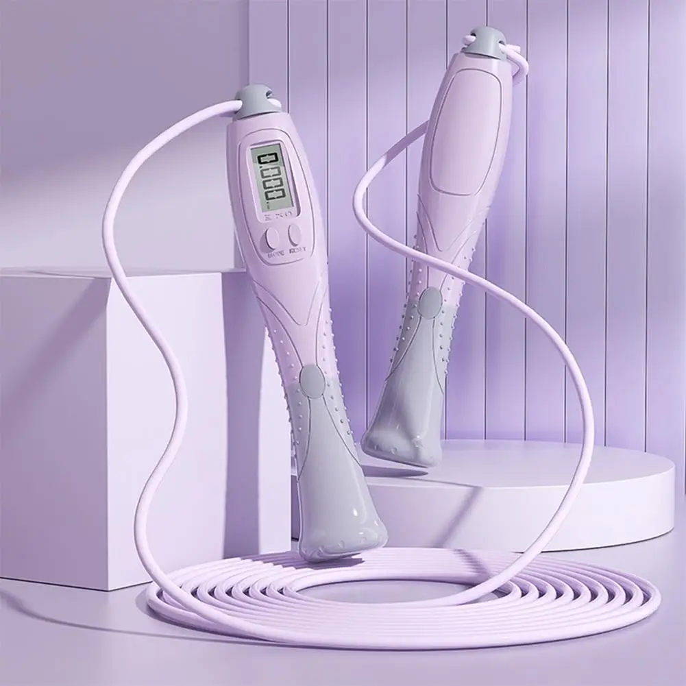 Electronic-Counting-Jumping-Rope-360-Rotation-Fat-Burning-Fitness-PVC ...