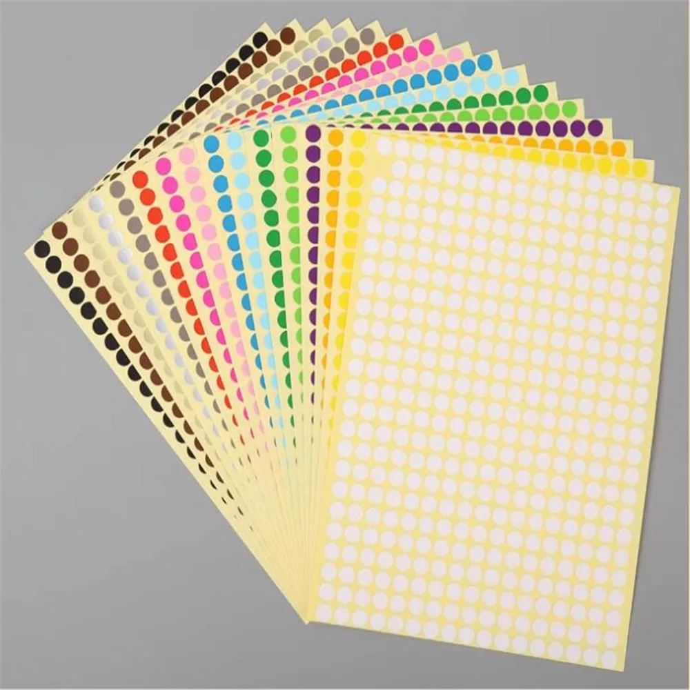 6mm-small-round-stationary-stickers-Black-White-Pink-Green-dot-Sticker ...