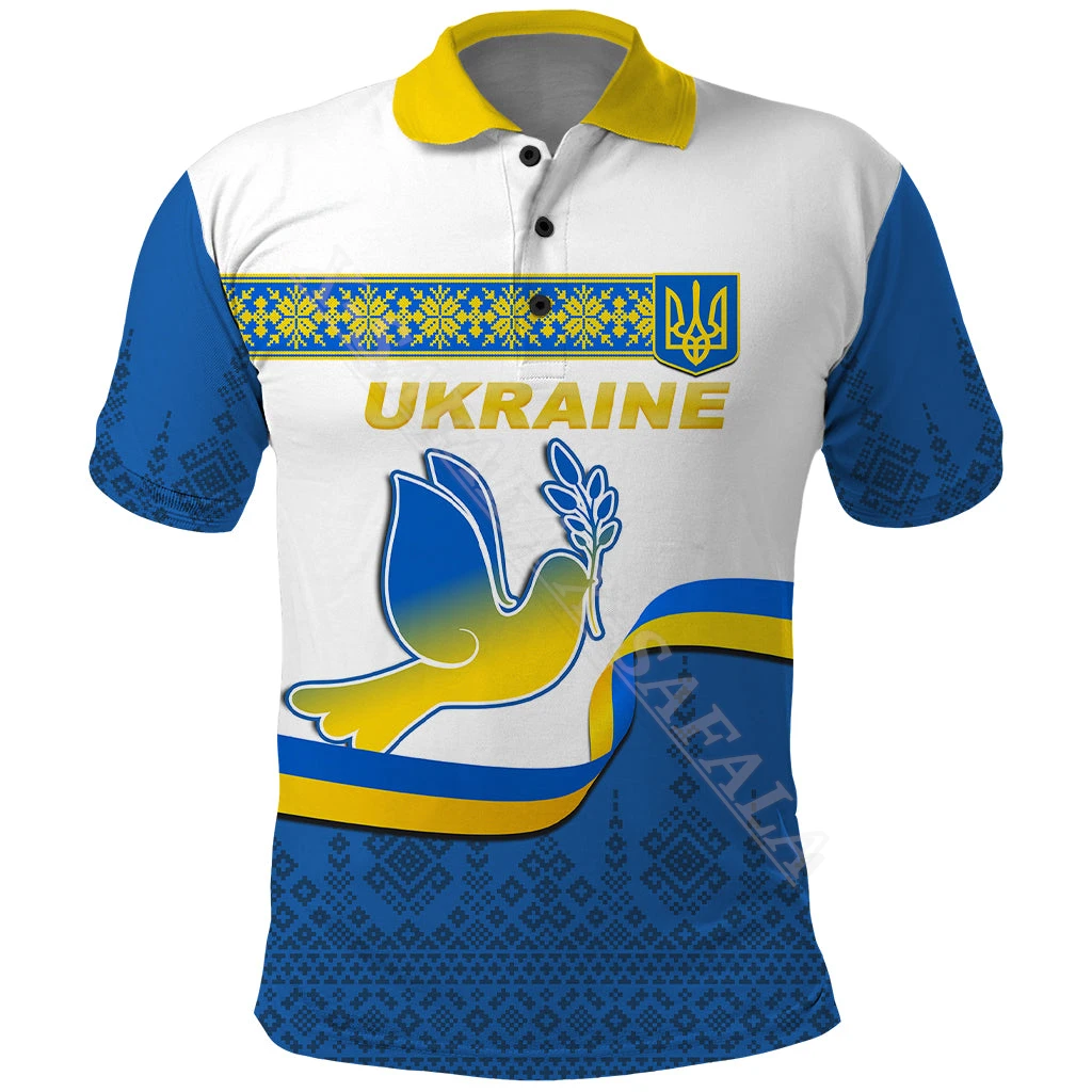 Ukraine-National-Emblem-Country-Flag-3D-Print-Polo-Shirts-Men-Collar ...