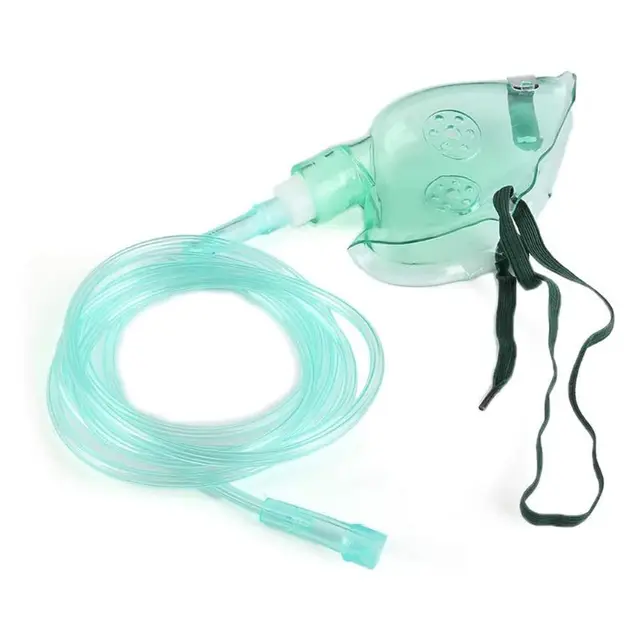 Adult Oxygen Mask with Tube Soft Anatomical Form,Green Shield Medicine ...