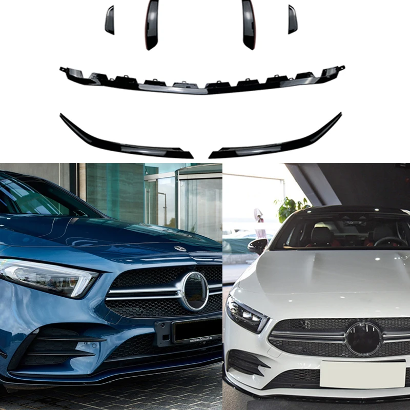 Front Bumper Diffuser Side Splitter For Mercedes Benz A Class W177 A180 ...