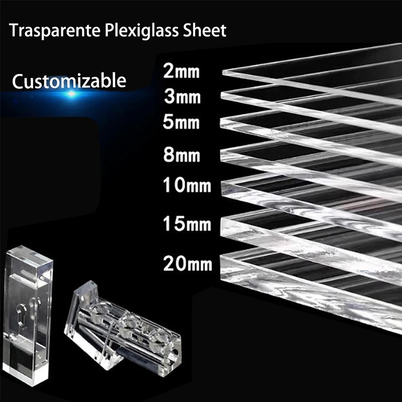 Acrylic Plate Sheet Transparent Plexiglass Acrylic Board (PMMA) For DIY ...