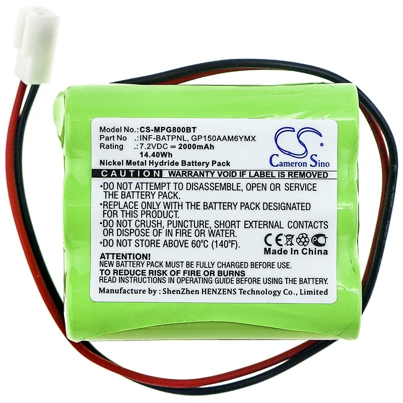 CS 2000mA Battery For GP150AAM6YMX GP220AAM6YMX INF-BATPNL PG800 ...