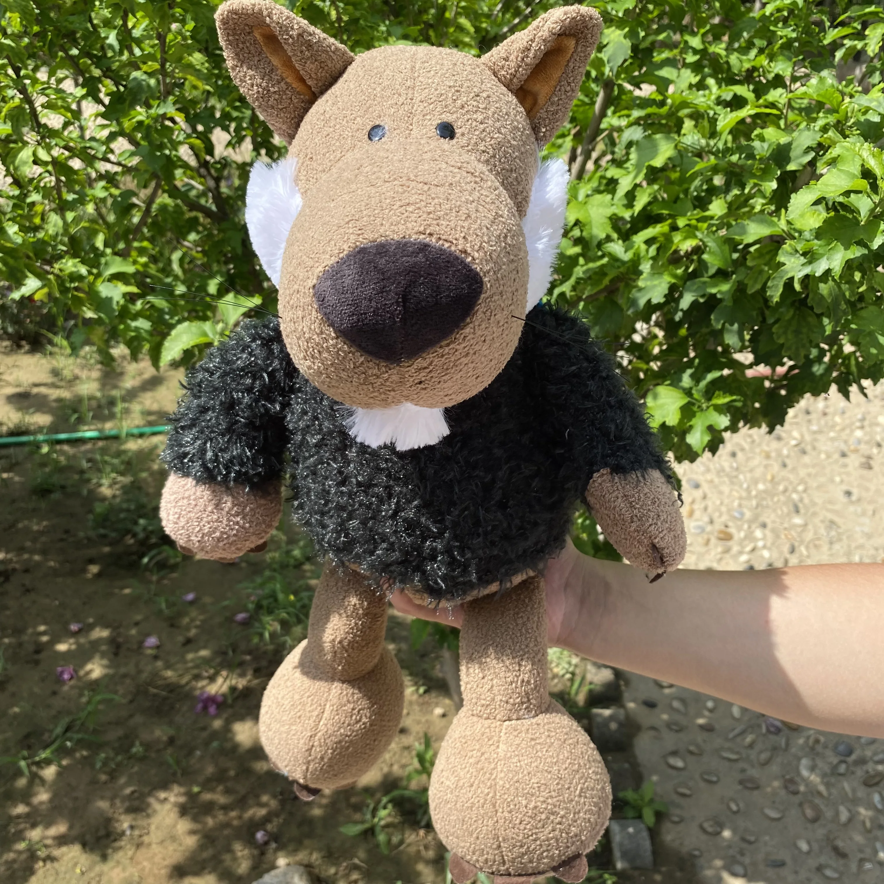 25-35cm Black Color Wolf With Sheep Cloth Plush Toy For Cute Baby/ Kids ...