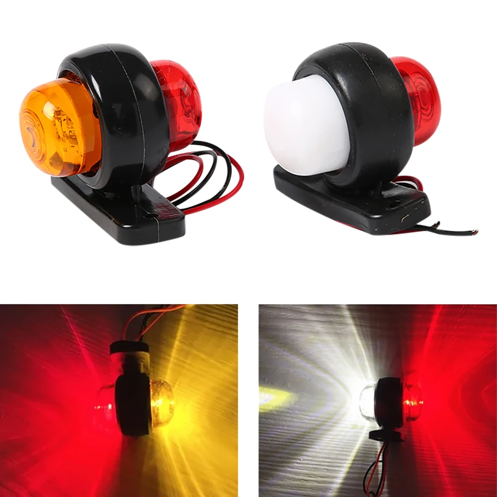 2PCS-12V-24V-Truck-Trailer-Lights-LED-Side-Marker-Position-Lamp-Lorry ...