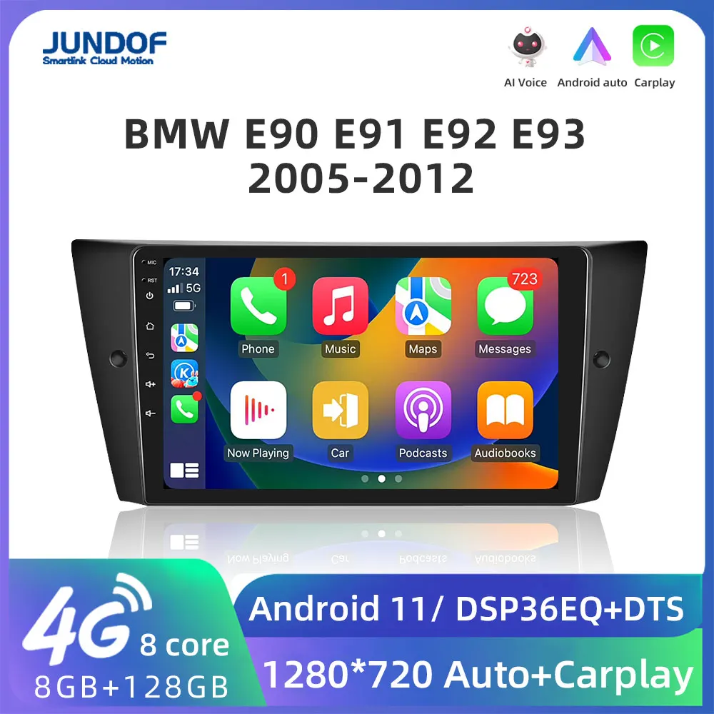 CAR Android 10 Multimedia Radio Player For BMW E90 E91 E92 E93 3 Series ...