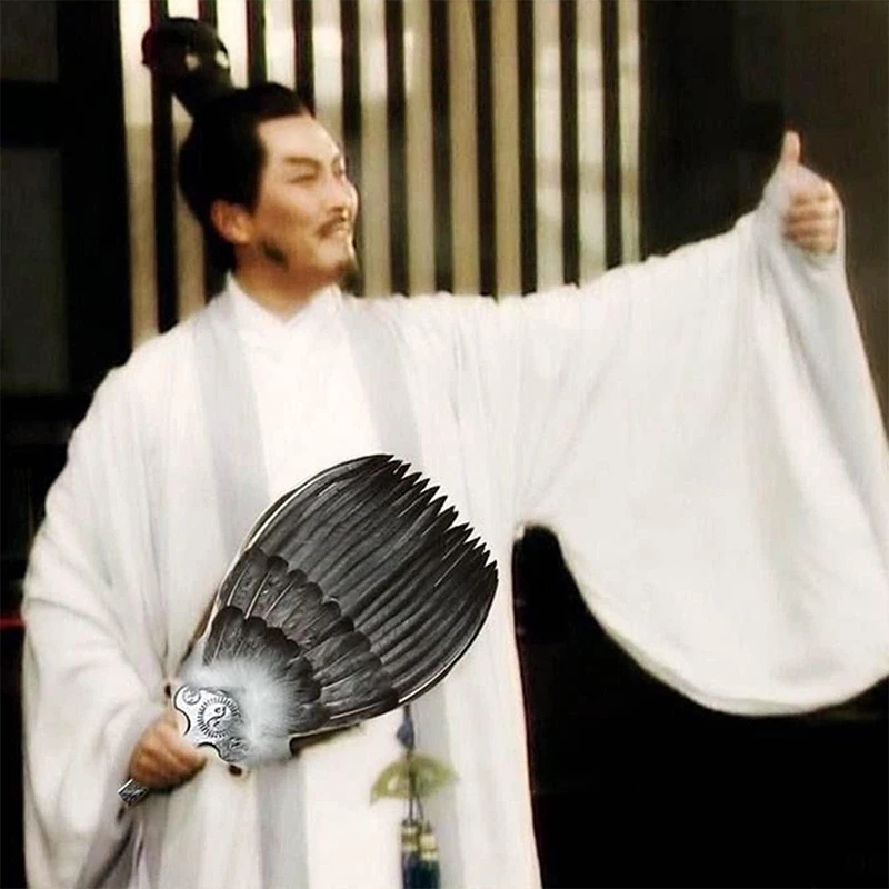 Vintage-Round-Baffle-Fan-Black-Fan-Long-Feather-Handmade-Craft-Wall ...