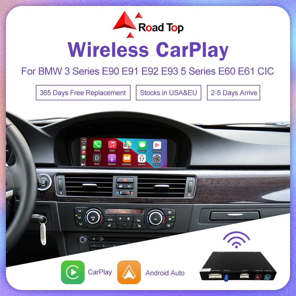Wireless-CarPlay-for-BMW-3-Series-E90-E91-E92-E93-5-Series-E60-E61-2008 ...