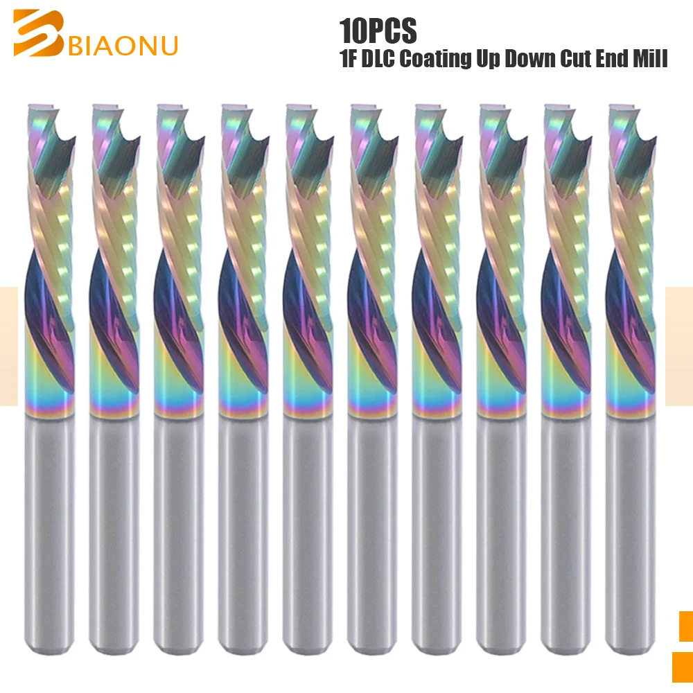 Biaonu-Fraise-compression-au-carbure-cannelure-unique-spirale-outils-CNC-DLC-coupe-enduite-vers ...