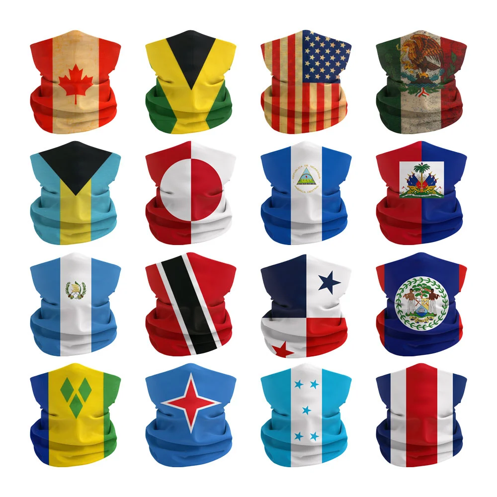 North American National Flags Printing Bandana Men Sun Protection ...