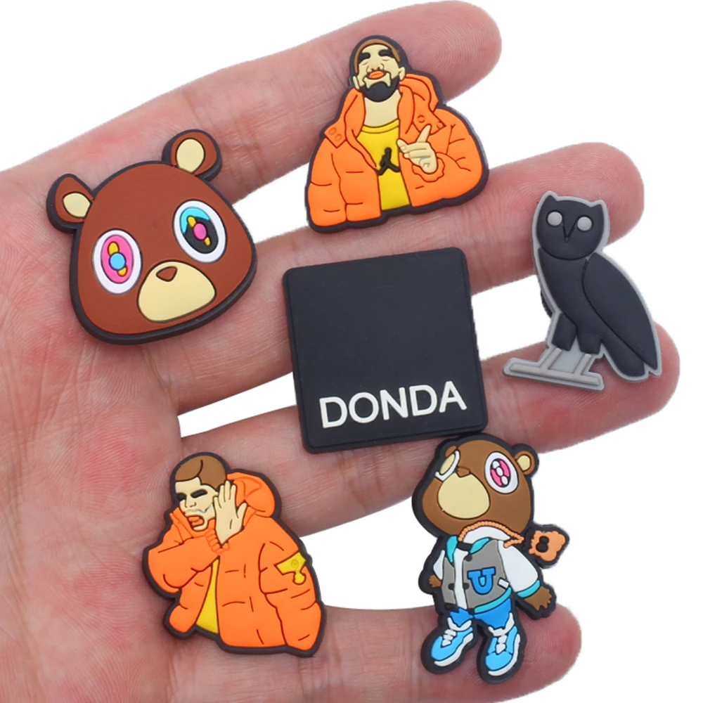 Single sale 1pcs Rapper Kanye West Shoe Charms Shoe Accessories ...