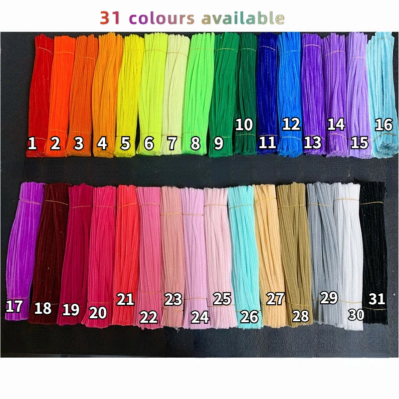 Palo de felpa con pompones de colores del Arcoíris para niños, flores ...