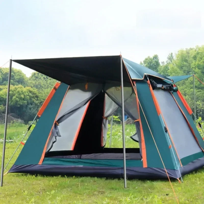 3-4-People-Throw-Tent-Outdoor-Automatic-Tents-Double-Layer-Waterproof ...