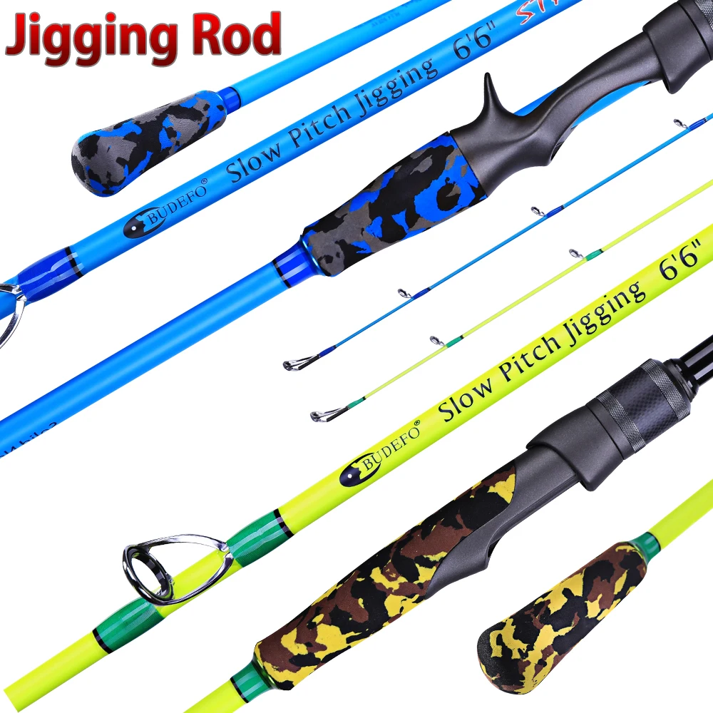 BUDEFO Jigging Rod 1.95M Casting Spinning Fishing Rod Light Micro Shore Saltwater Boating Rod ...