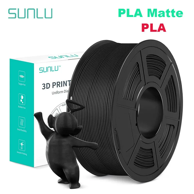 SUNLU-1Roll-PLA-PLA-Matte-Clear-Filament-1-75mm-1kg-Spool-2-2lbs-Neatly ...