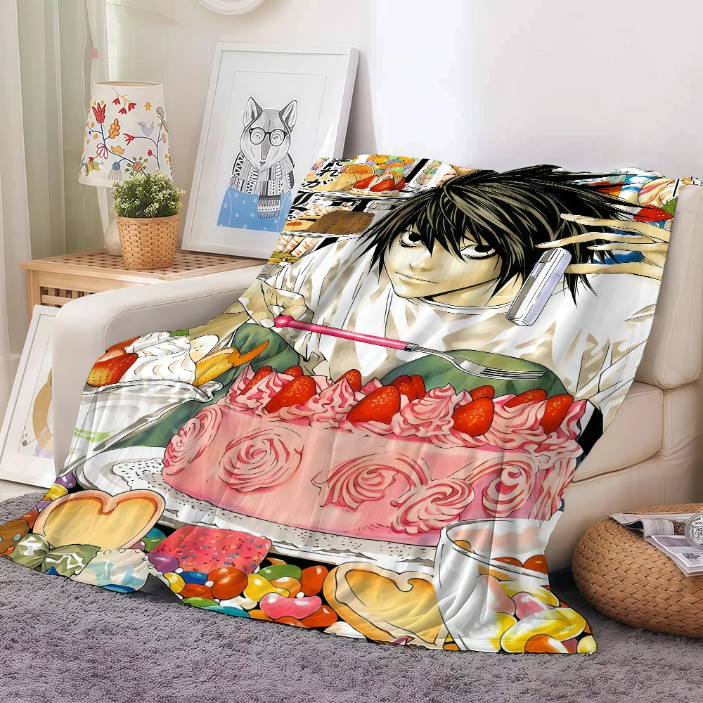 Adventure anime Death Note Blanket For Sofa Office Bed Plane Travel ...