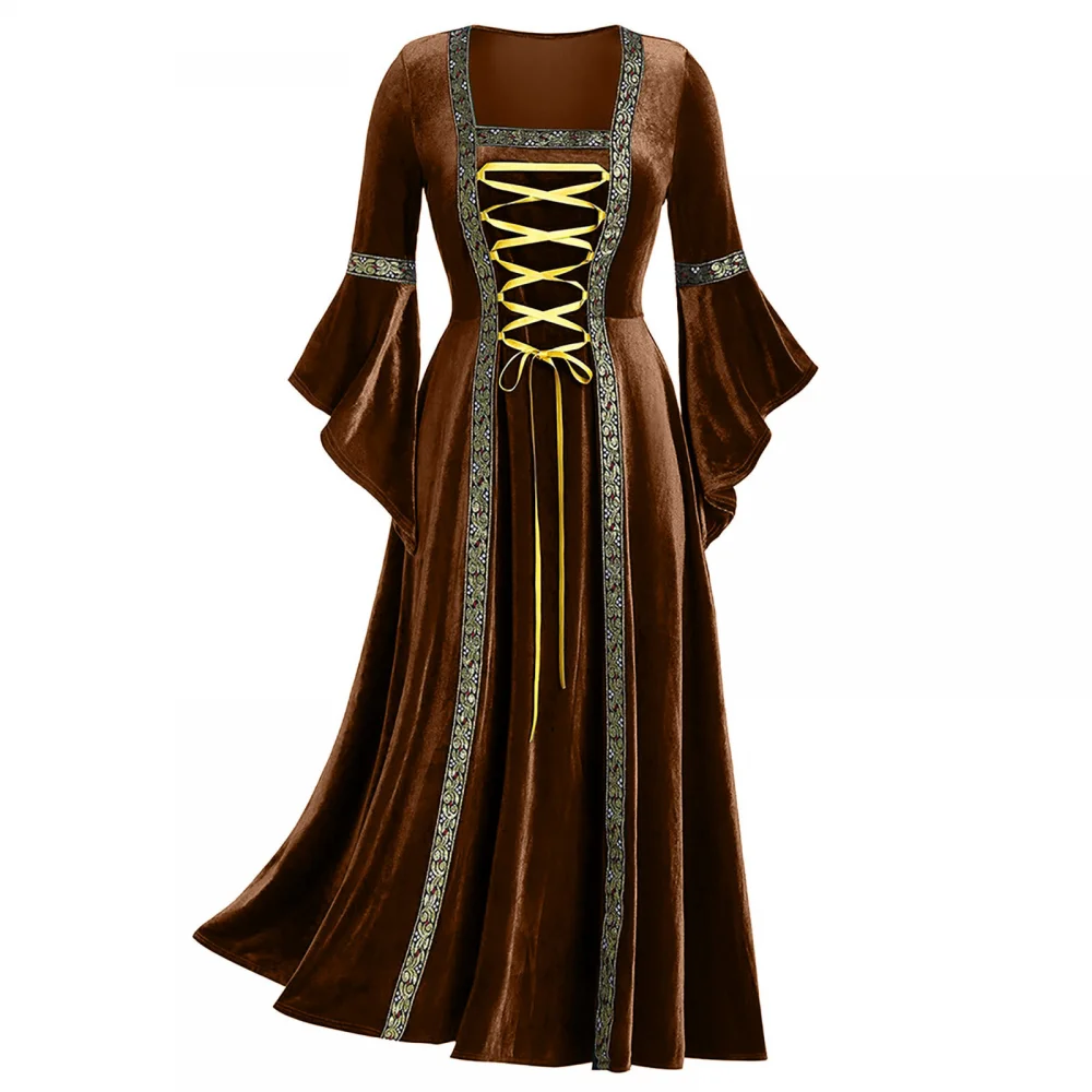 Disfraz renacentista para mujer, vestido irlandés de terciopelo ...