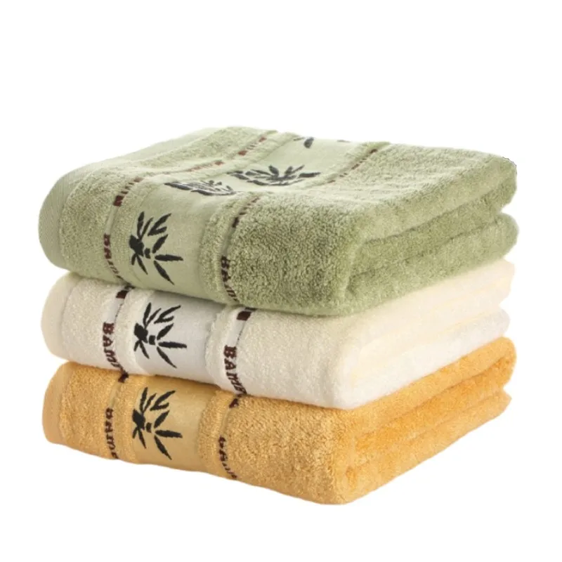 Big Size 70x140cm Bath Towel with Jacquard Leaf Pattern Soft and Fluffy ...
