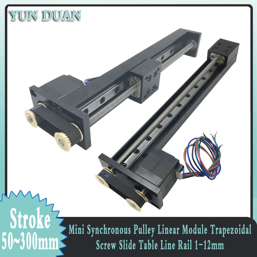 Mini Synchronous Pulley Linear Module Trapezoidal Screw Slide Table ...