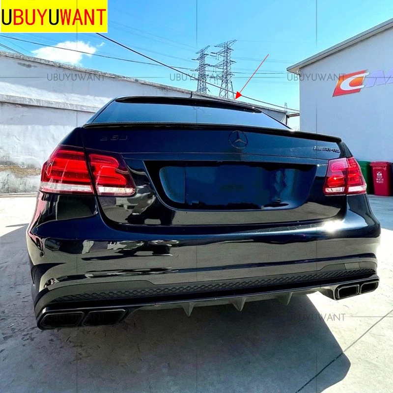 For Mercedes - Benz W212 E320 E260 E300 E63 Spoiler Abs Material Roof Spoiler 2008 2009 2010 ...