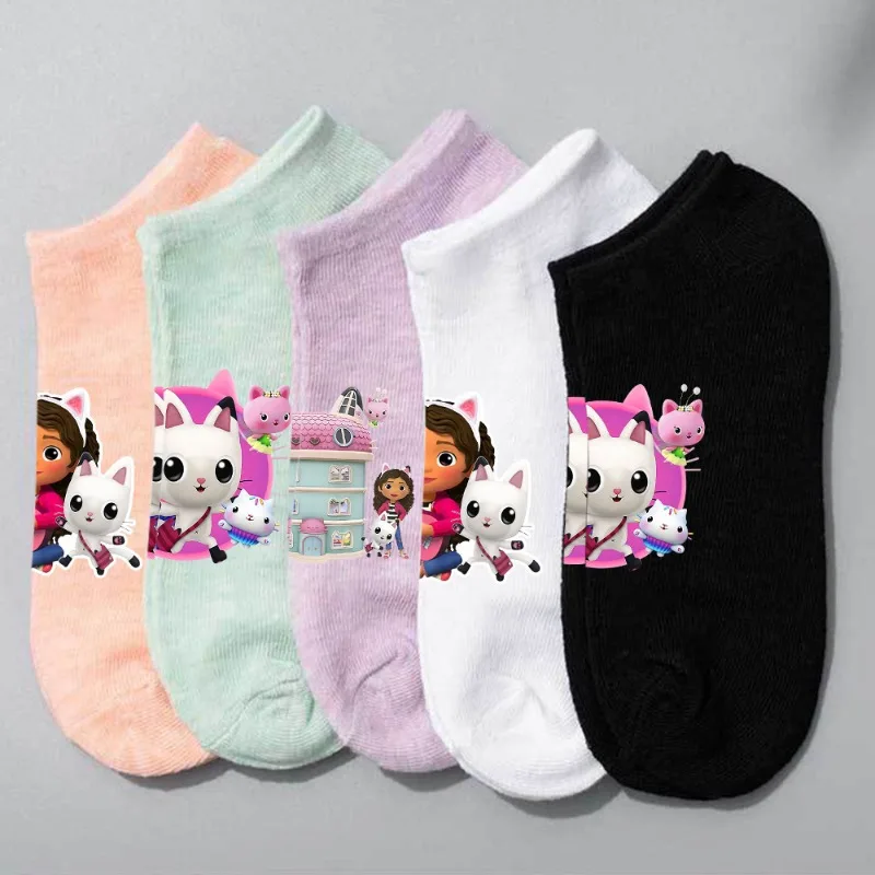 Gabby-Dollhouse-Cotton-Cute-Boat-Socks-Girls-Anime-Cartoon-Character ...