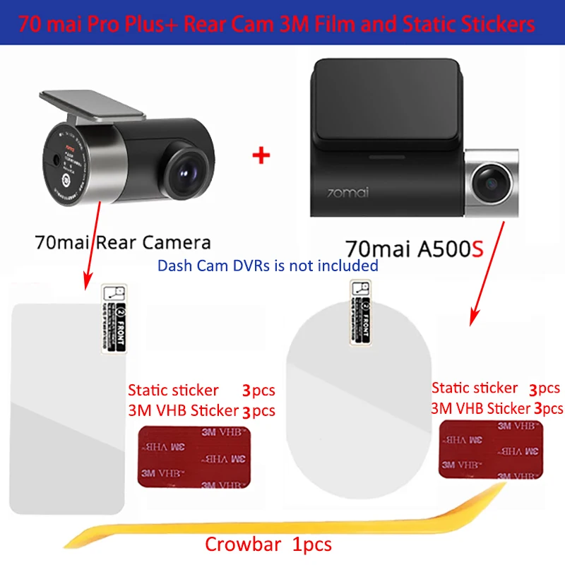 For-70mai-Dash-Cam-Pro-plus-A500S-Dash-Cam-Smart-3M-Film-and-Static ...
