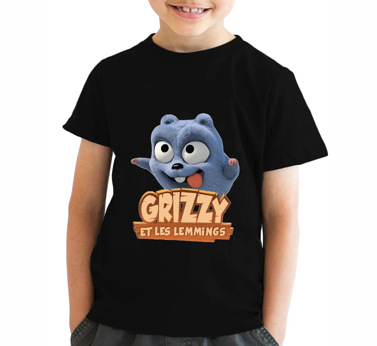 Grizzy And The Lemmings Kids T-shirts Boys Cartoon Casual Short Sleeve ...