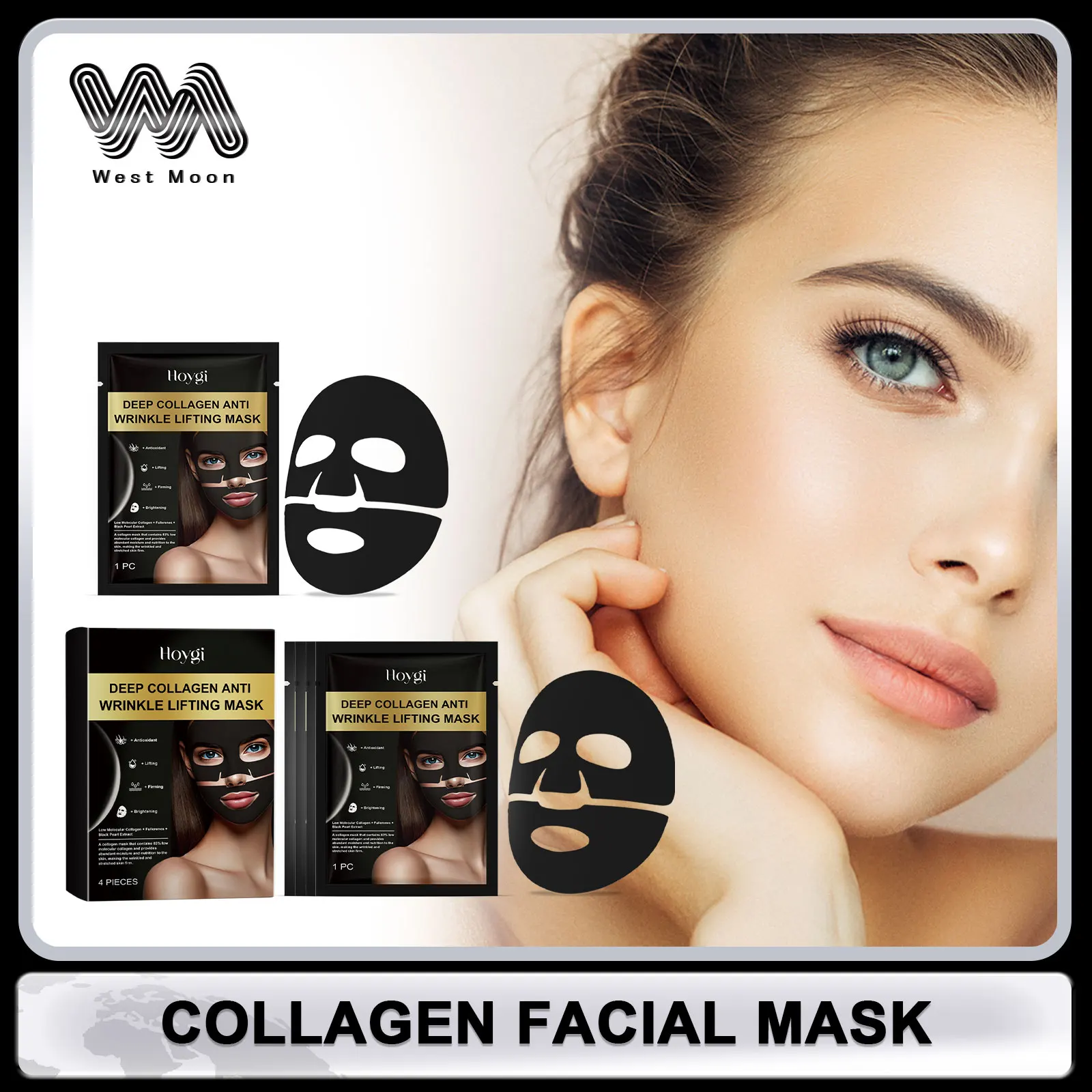 Collagen Face Mask Pore Shrinking Rejuvenation Face Sheet Mask Reduce ...
