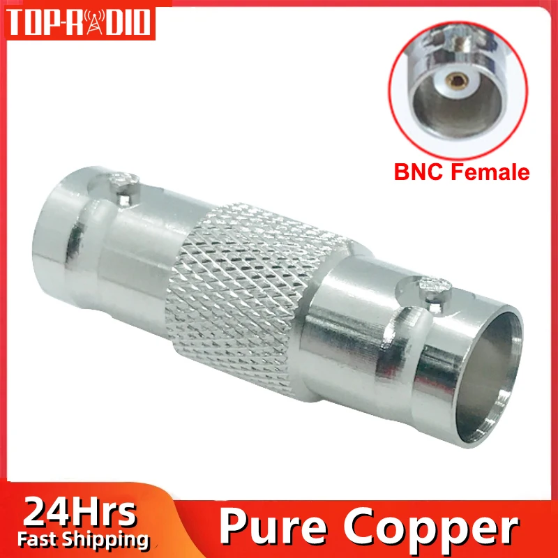 Copper Q9 Adapter BNC Female to BNC Female Barrel Straight RF Coaxial ...