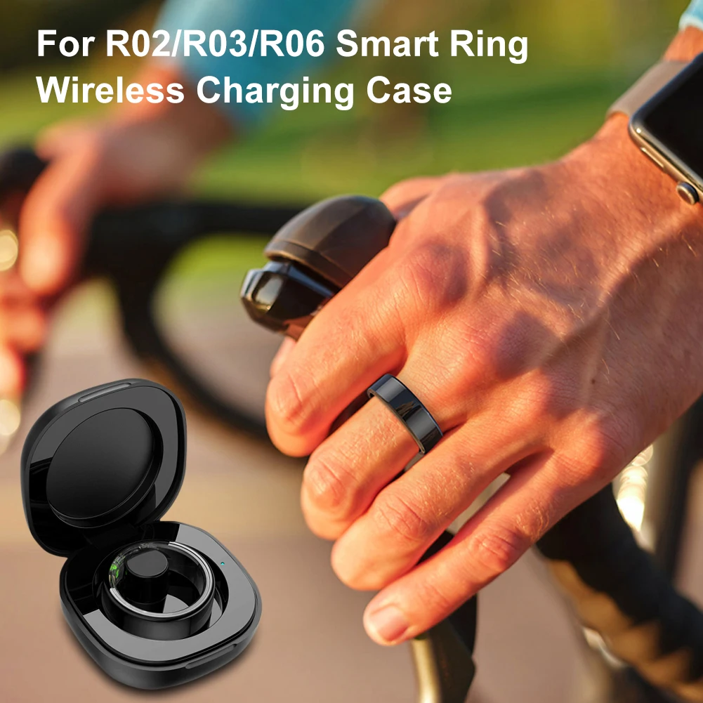 Smart-Ring-Charger-Case-Cradle-Dock-Station-200mAh-Type-C-Port-Wireless ...