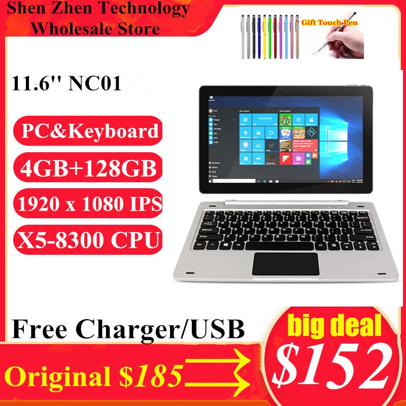 Grande vendas 4gb + 128gb 11.6 windows tablet windows 10 tablet pc nc01 ...