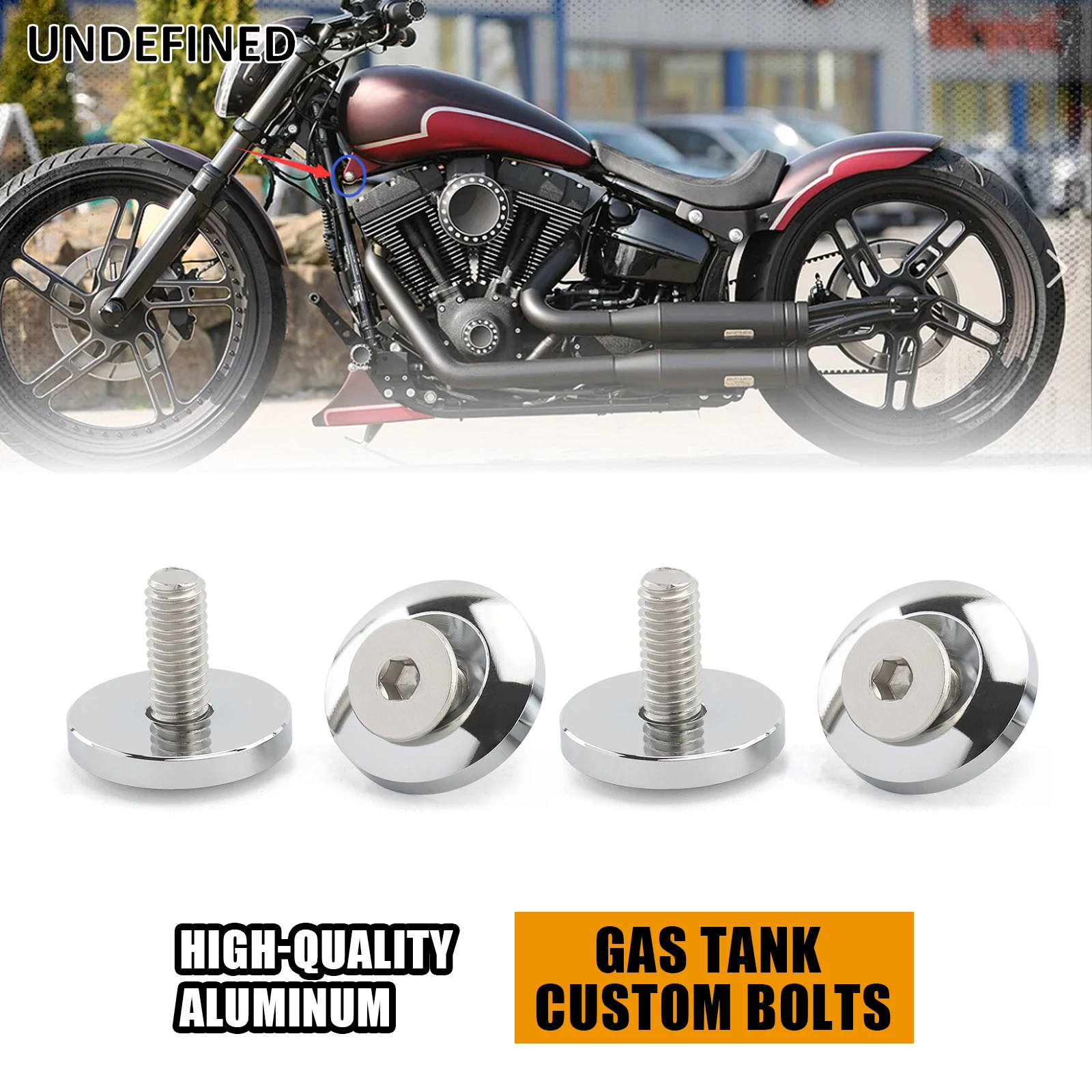 Motorcycle Flatside Gas Tank Custom Mounting Bolts Hardware Kit For ...