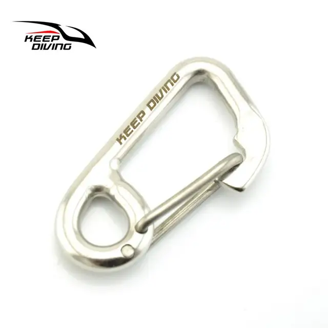 316 Stainless Steel Simple Hook Safety Diving Buckle Clip Carabiner ...