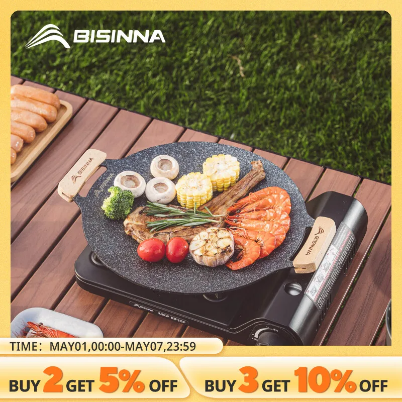 BISINNA-30CM-Outdoor-BBQ-Grill-Pan-Non-Stick-Stovetop-Baking-Tray ...
