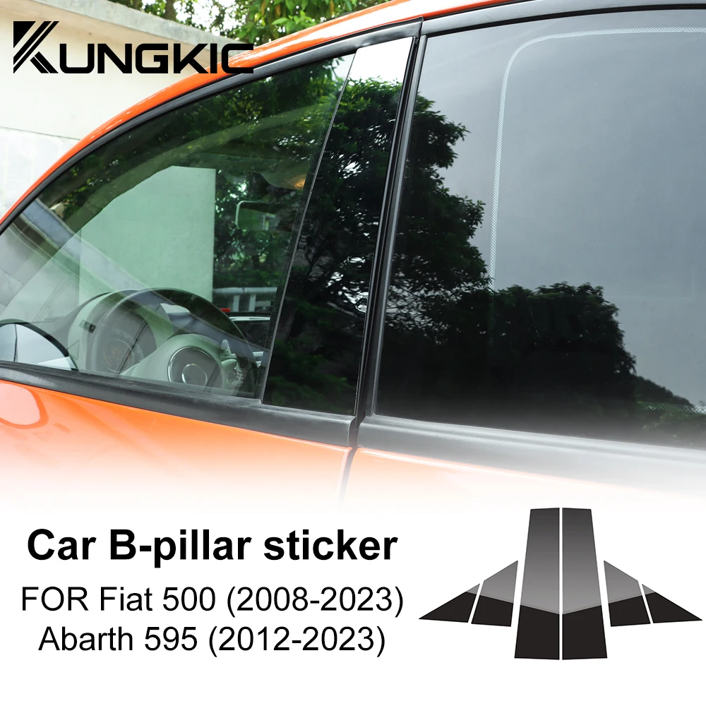 B-Pillars-Sticker-For-Fiat-500-08-23-Abarth-595-695-2012-2017-2018-2019 ...