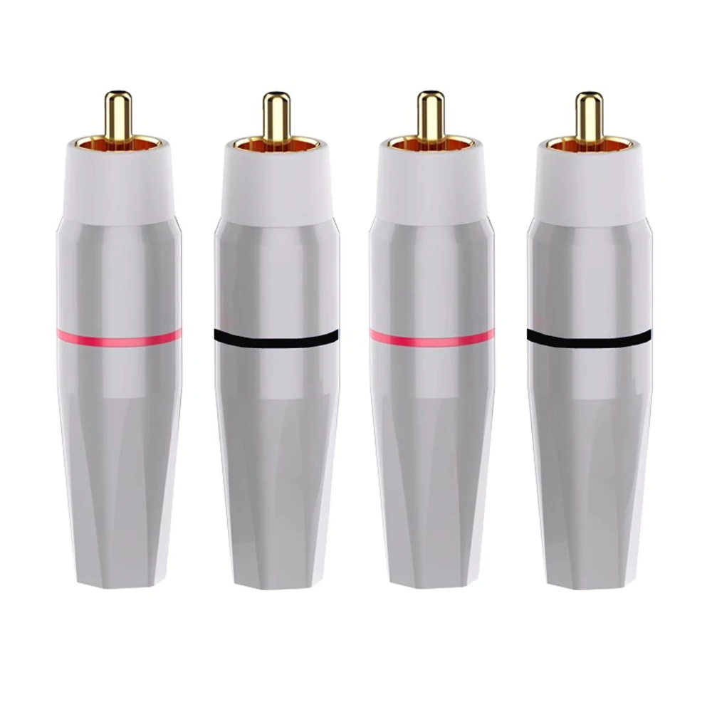 Monosaudio-R200R-cobre-puro-chapado-en-oro-rodio-conector-RCA-conector ...