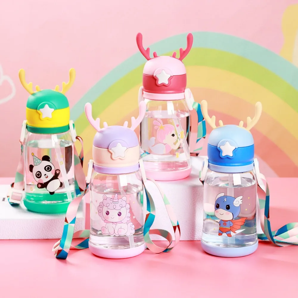 600ml-Antler-Children-Bottle-School-Cartoon-Animal-Unicorn-Kids-Water ...