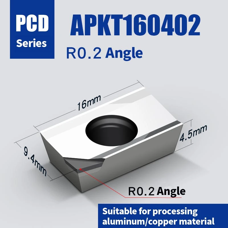 Kakarot Apkt1604 Diamond Milling Cutter Insert Apmt Apkt 1604 Pcd Aluminum Alloy End Mill Tool ...